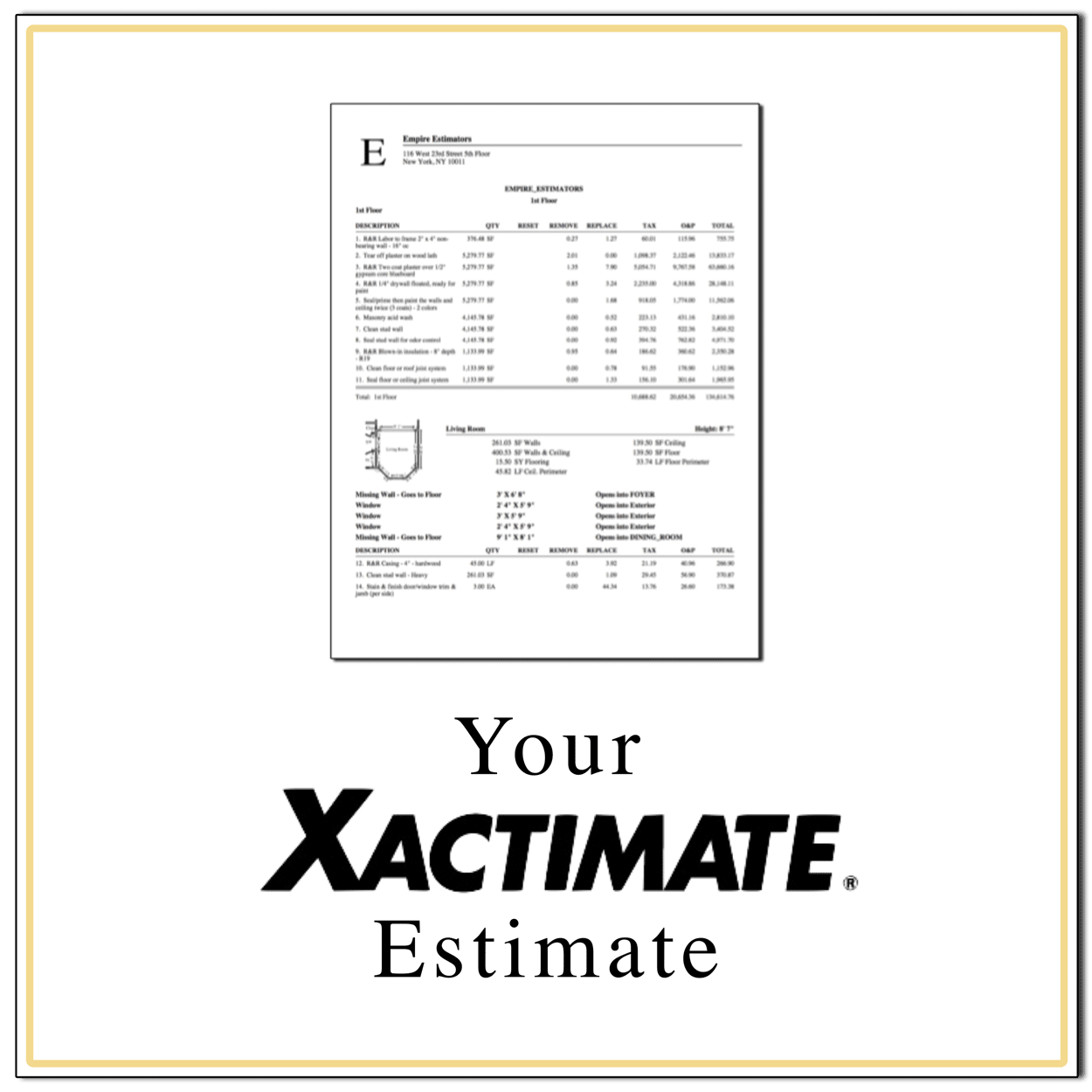 Empire Estimators | Professional Xactimate Estimating Service